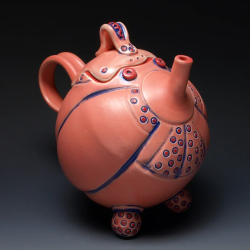 Rebecca Lowery - Flamingo Tripod Teapot | Clay Arts Vegas