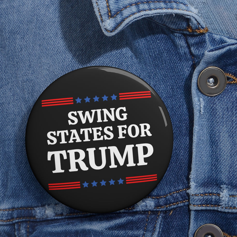 Trump 2024 Pinback, Swing States Vote Republican Button Pin, Political ...
