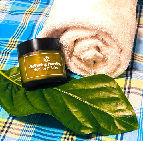 Noni Leaf Balm 0.5oz and 2oz jar | Wellbeing Paradise