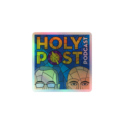 Holographic Podcast Logo Sticker | Holy Post Media