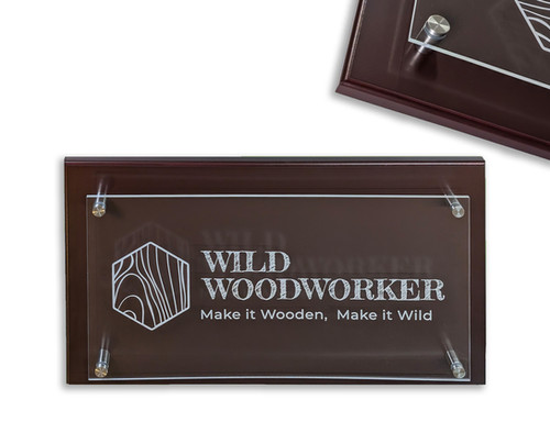 Custom Maple & Acrylic Standoff Plaque – Reverse Engraved & Easy to ...