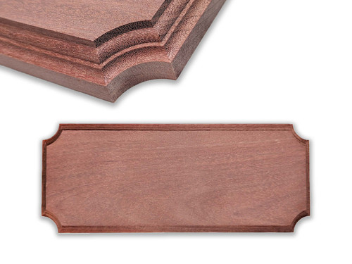 Custom-Sized Genuine Mahogany Plaque – Unfinished, Classical 3/8 inch ...