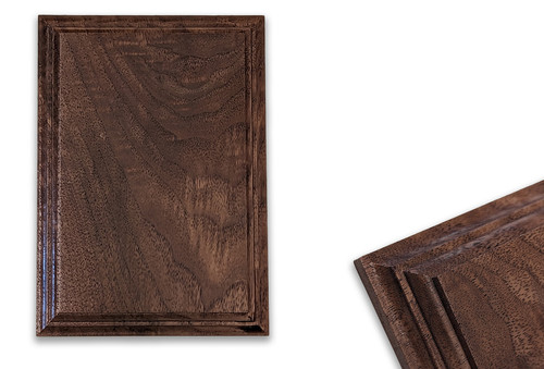 5x7 Walnut Plaque with 1/2 inch wide Classical edging, Gloss Finish ...