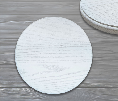 Premium White Painted Red Oak Wooden Round Plaque - Versatile Round ...