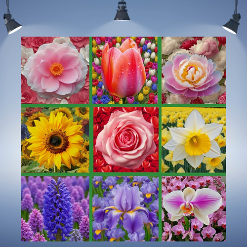 "TIC-TAC-TOE FLOWERS" GW | Voulez Art affordable wall art home decor ...