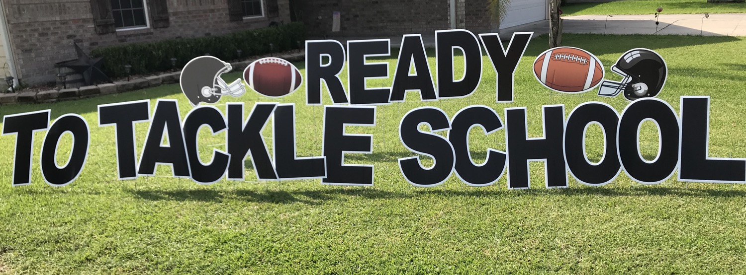 Turf Text Yard Signs |Southeast Texas |Celebration Yard Cards