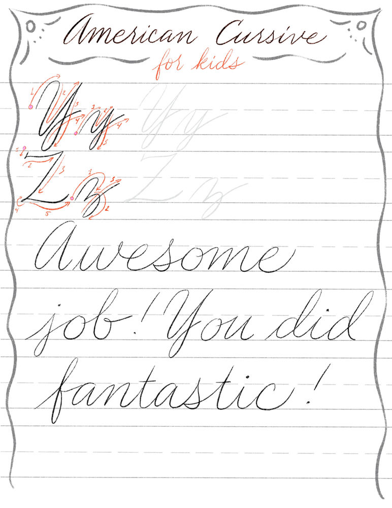 American Cursive Worksheets