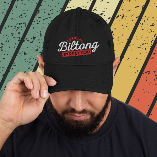 Official Biltong Inspector Distressed Dad Hat | Dry Wors | South Africa ...