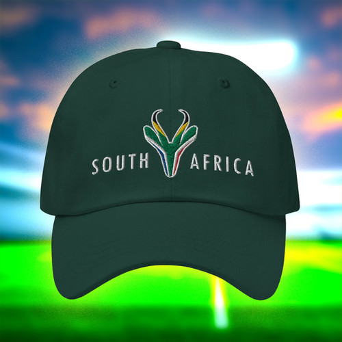Springbok Head South Africa Flag Dad hat | Nou Gaan Ons Braai | Ja Boet ...