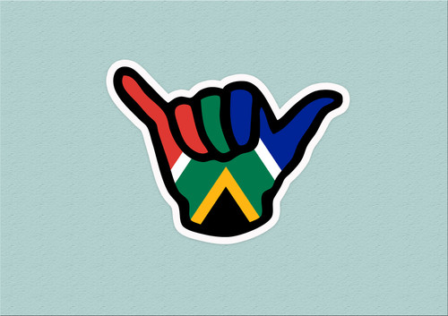 South Africa Hang Loose Sticker | Shaka Hand | Chill Bru | South ...