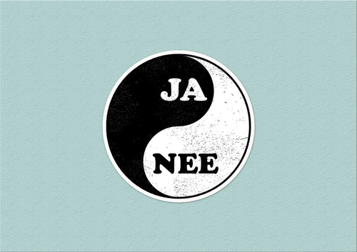Ja Nee South Africa Yin Yang Sticker | Feng Shui | Funny Afrikaans ...