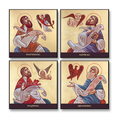 4 evangelists (group of 4 prints) | UK Coptic Icons