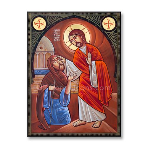 Jesus Healing The Blind Icon