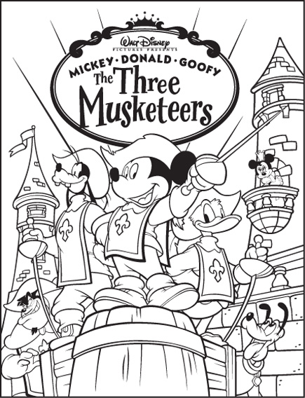 Three Musketeers Coloring Pages Home Sketch Coloring Page