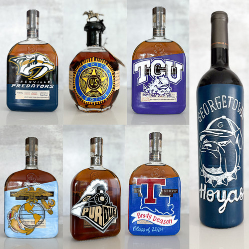 Custom Painted Logo Bottle | Watercolor Manuel