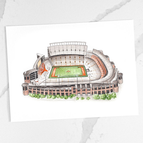 Longhorn - DKR Stadium Print | Watercolor Manuel