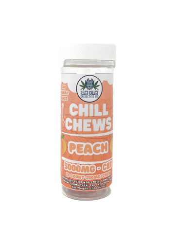 "HIGH DOSE CHILL CHEWS" CBD & THC GUMMIES: PEACH | EastCoastCollective