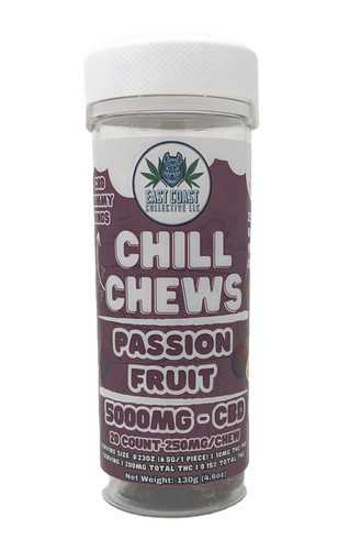 "HIGH DOSE CHILL CHEWS" CBD & THC GUMMIES: PASSIONFRUIT ...
