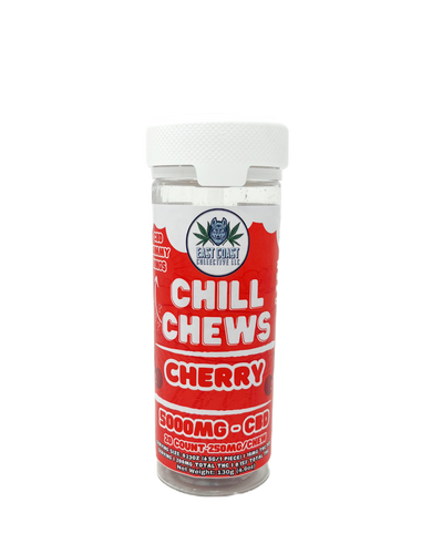 "HIGH DOSE CHILL CHEWS" CBD & THC GUMMIES: CHERRY | EastCoastCollective