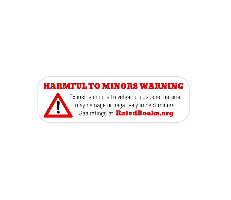 Harmful to Minors Warning Stickers - Sheet of 18 label size stickers (2 ...