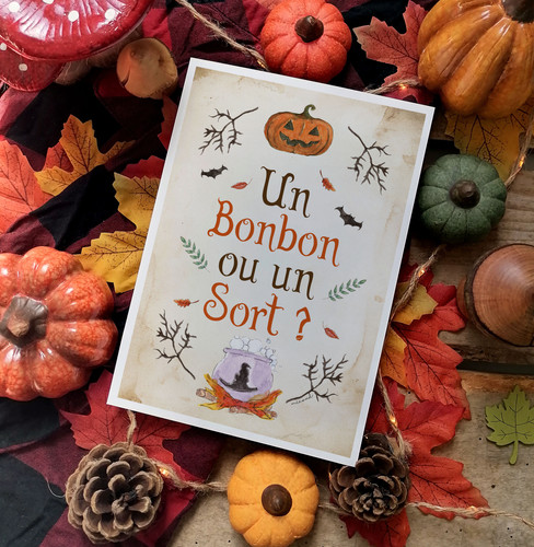 Affiche "Un bonbon ou un sort ?" | Papeterie Am