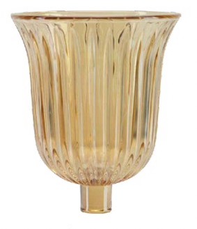 STELLA Aufsatzglas, 10,5 x 10,5, Amber | Haag Dekorationen