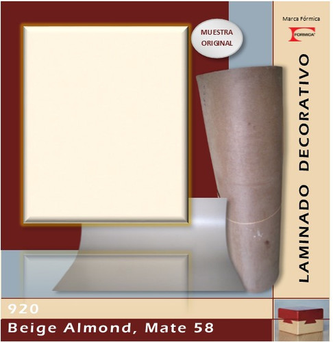 Laminado Decorativo Marca Formica, Beige Almond 920, Mate 58 | Tienda ...