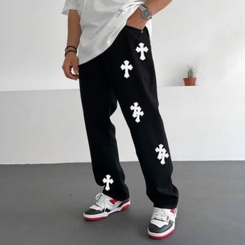 Cross Printed Joggers | Paper Castle India