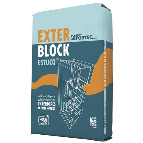 ESTUCO FORTEC EXTER BLOCK 40 KGS | SUPER MATERIALES