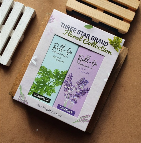 TSB Roll-On Aroma Oil 10ml (Gift Set of 2) | Three Star Brand