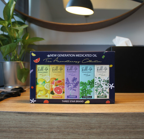 TSB Roll-On Aroma Oil 10ml (Gift Set of 5) | Three Star Brand
