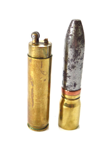WW2 Trench Art Lighter 20mm shell | Reds Militaria