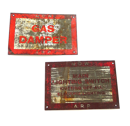WW2 ARP (MINISTRY OF WORKS) Tin signs x2 | Reds Militaria