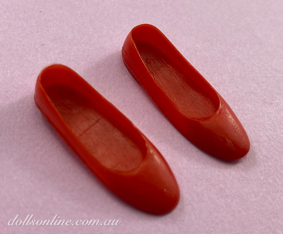 Pair red Skipper flats (Japan) | Dolls On Line