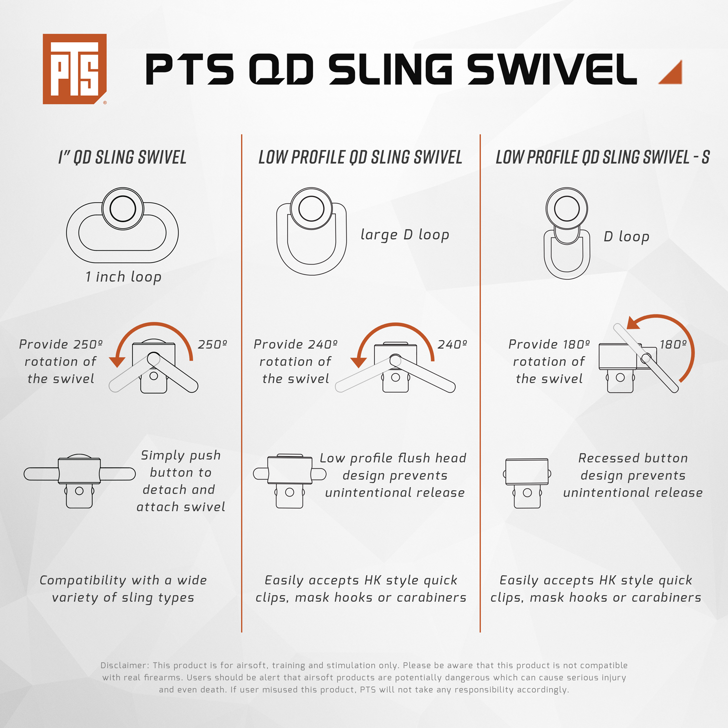 PTS QD Sling Swivel Family