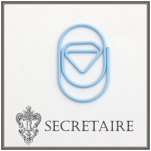 Paperclip, blue with diamond shape detail. Set of 2 [Q14A] | Secretaire