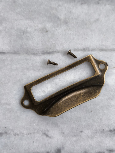 Metal File Label Holder with Drawer Pull [BD-H01] | Secretaire