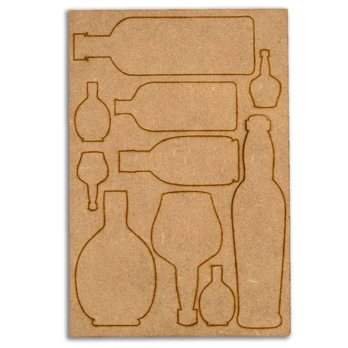 A4 MDF sheet of Bottles | janiesoriginals
