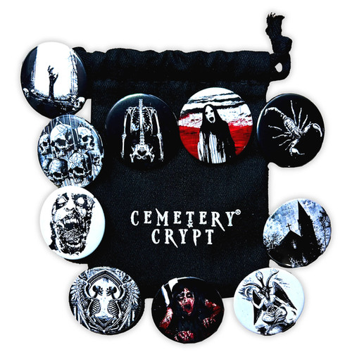 10 Button Badges Collection 2 | CemeteryCrypt
