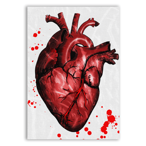 Bleeding Heart Back Patch | CemeteryCrypt