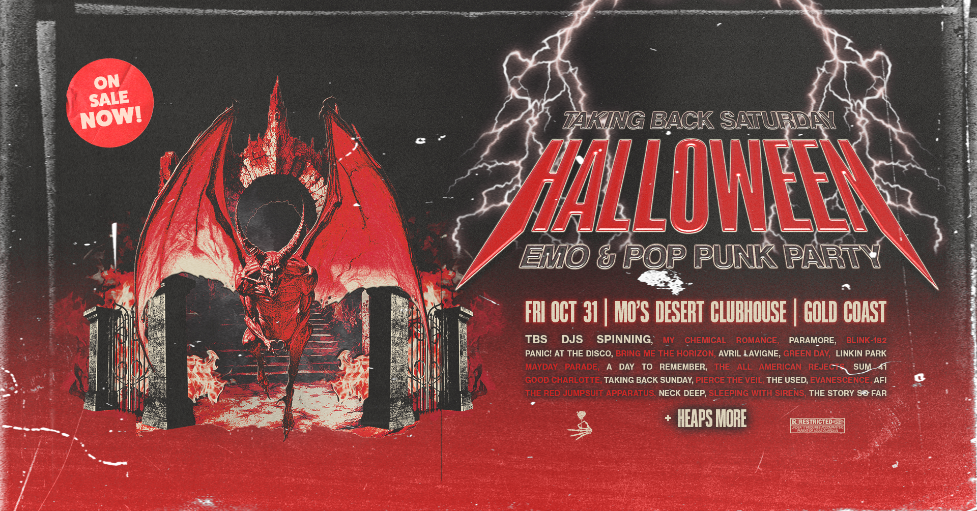 Taking Back Saturday Halloween: Emo & Pop Punk Party - Gold Coast ...