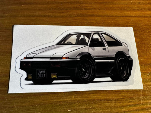 AE86 Cartoon Style Sticker | Pink Lily Pad