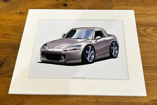 Honda S2000 Cartoon Drawing | Pink Lily Pad