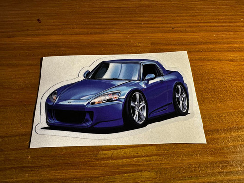 Honda S2000 Cartoon Style Sticker | Pink Lily Pad