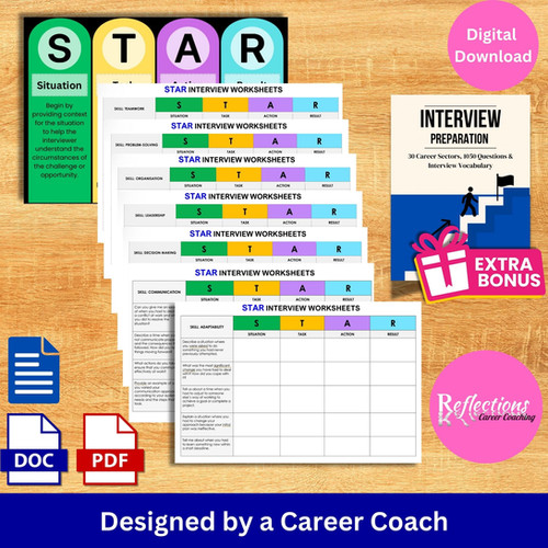 STAR Interview Worksheets | Job Interview Preparation Kit