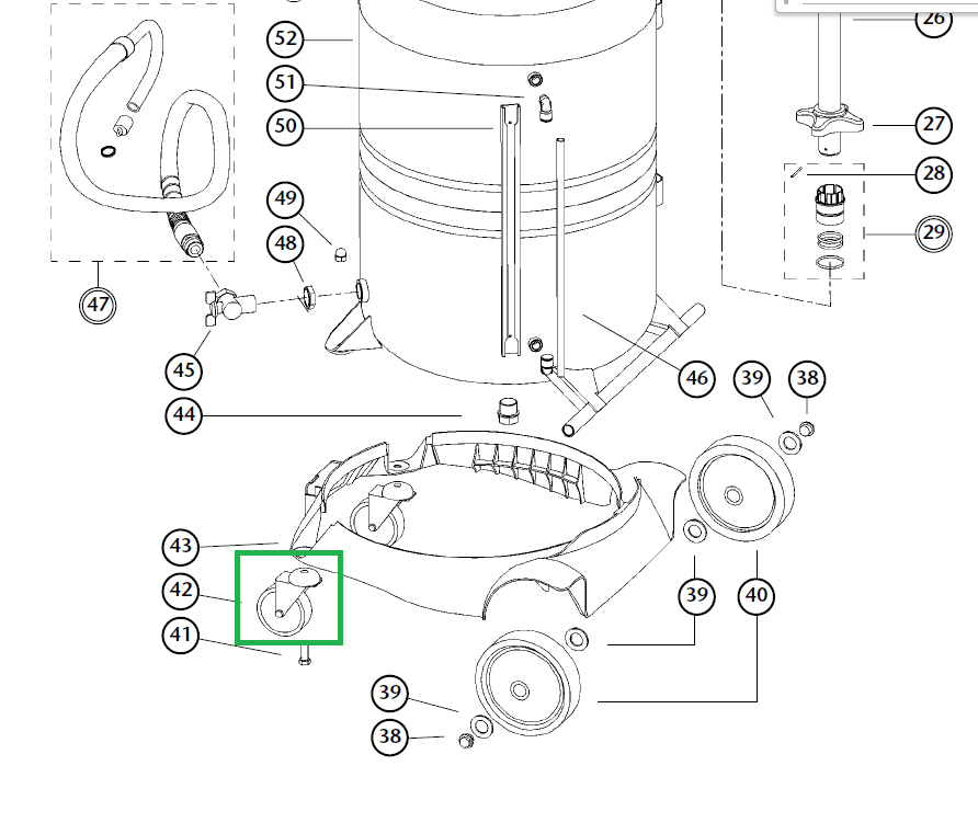 951280-WHEEL CASTER | Samsonlubesales