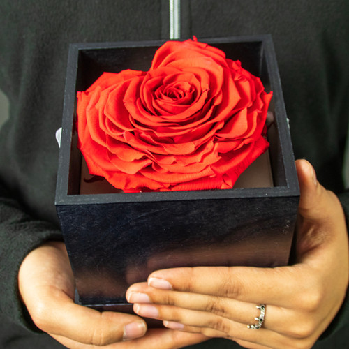 Deluxe Heart Shaped Preserved Rose In Luxury Box | Everlasting Rose Box