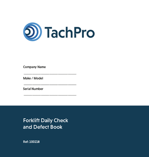 4 TACHPRO DRIVER FORKLIFT DAILY CHECK & DEFECT BOOK 50 PAGE 100218 ...