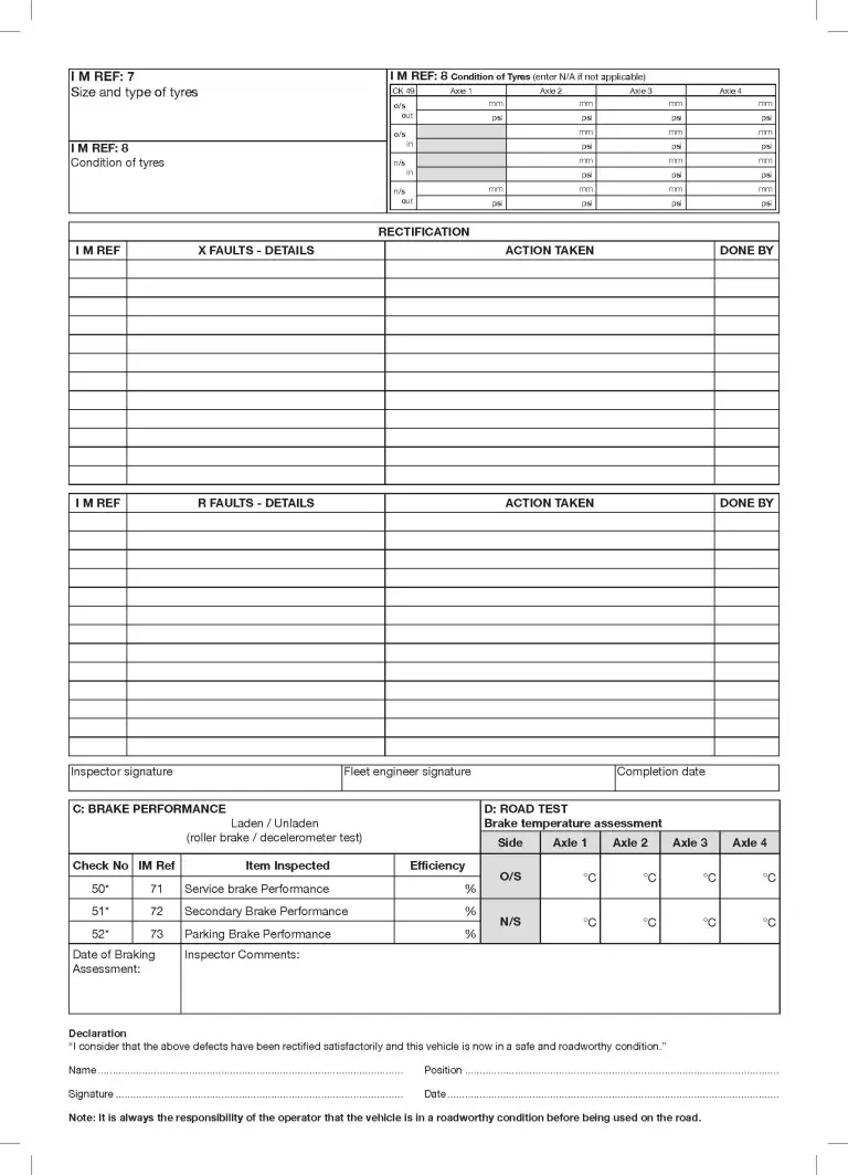TACHPRO PSV Inspection & Maintenance Rectification Book | tachograph