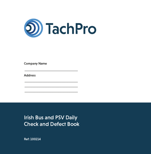 TACHPRO IRISH BUS AND PSV DAILY CHECK AND DEFECT BOOK 100214 | tachograph